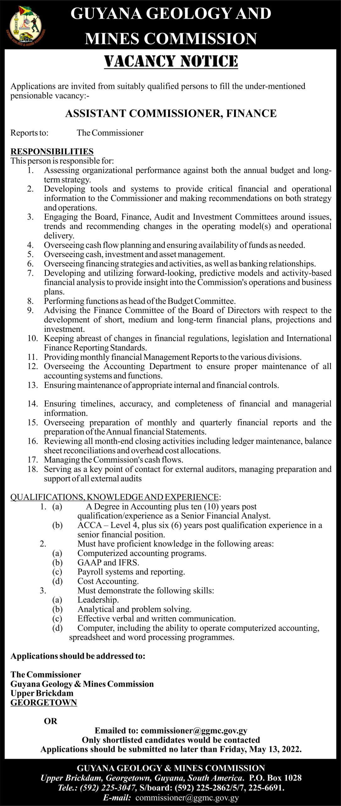 GGMC Vacancies - Ministry of Natural Resources (MNR)